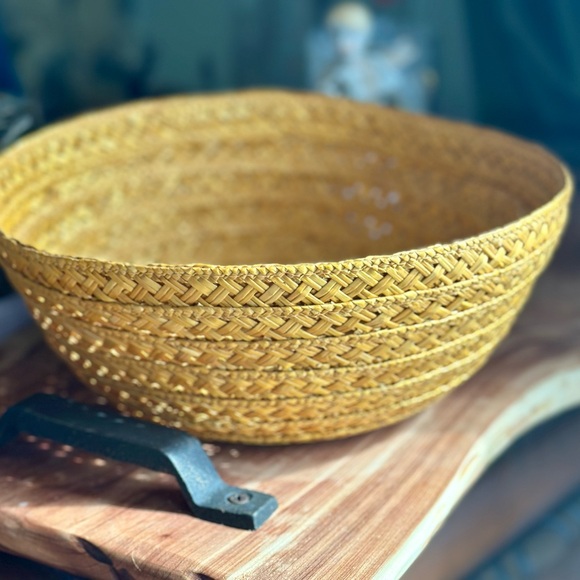 Storage & Organization | Woven Yellow Basket | Poshmark